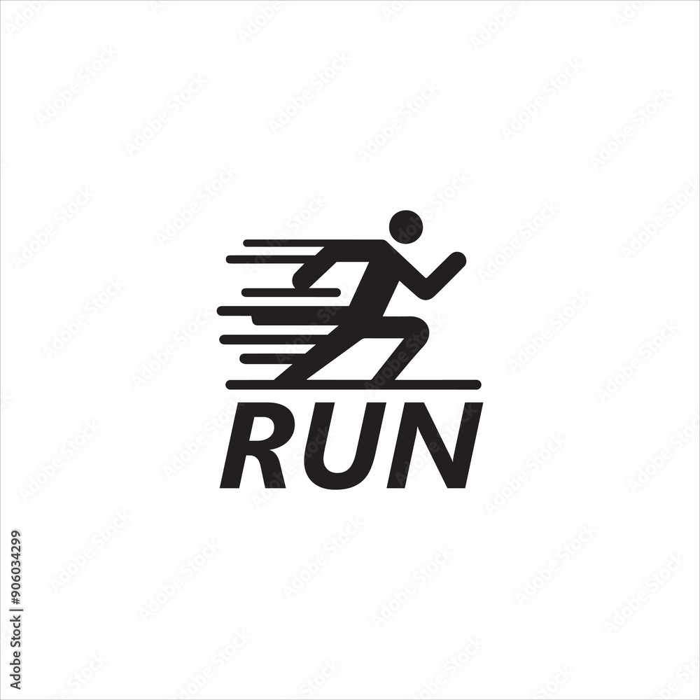 run logo, movement logo, athletics logo, running club logo, running man ...
