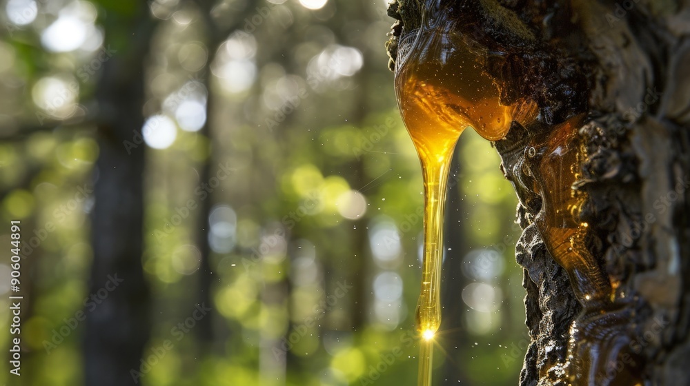 Tree sap flows like lifeblood, healing wounds and nourishing growth ...