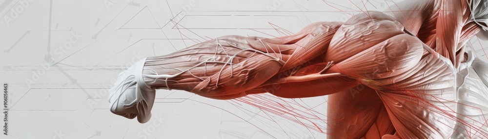 Abstract representation of muscle strength integrated with ...