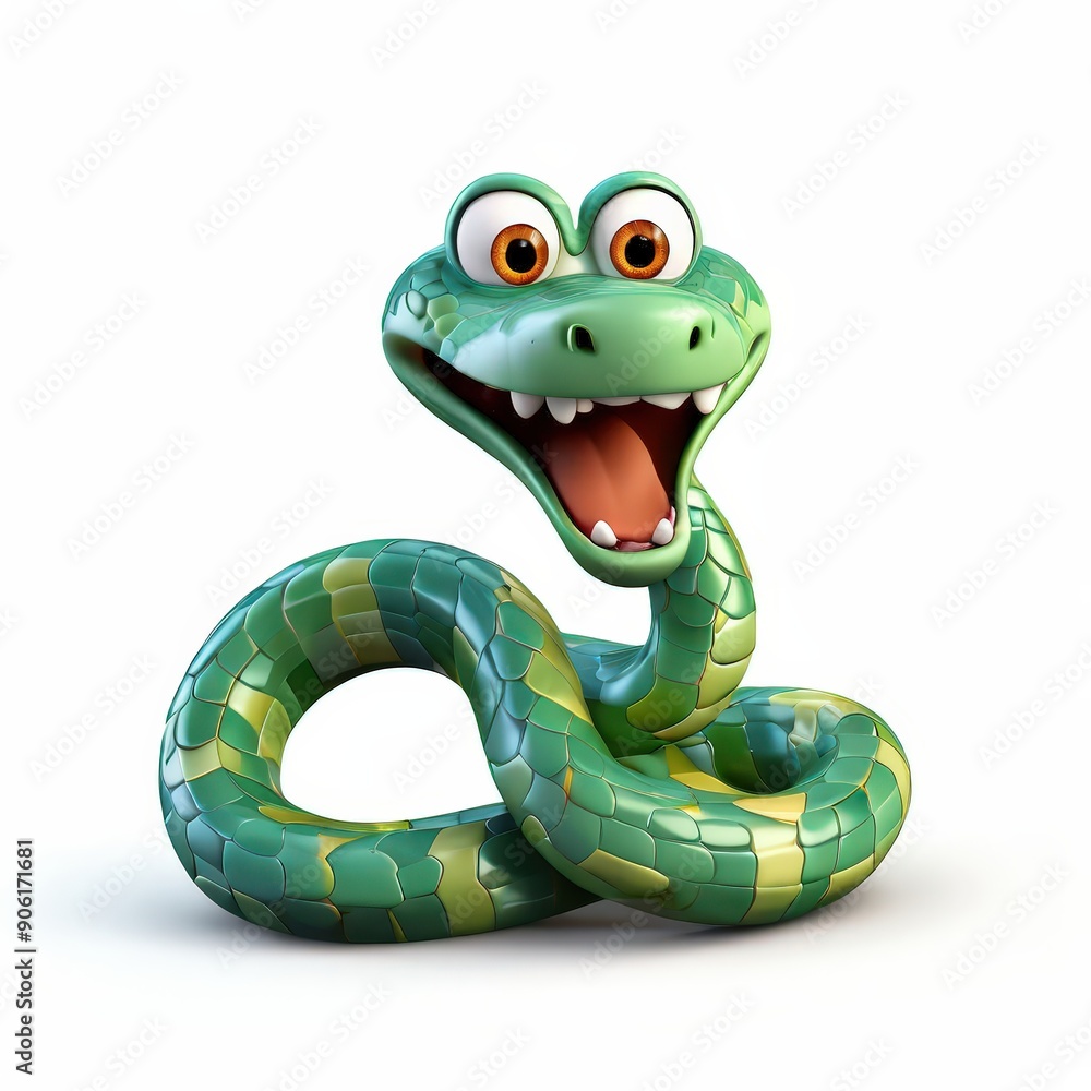 the AI Image Generator, snake cartoon Stock Photo | Adobe Stock