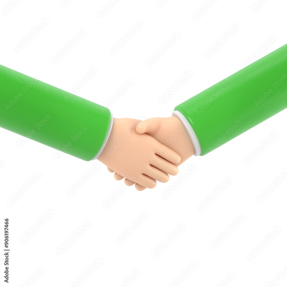 Transparent Backgrounds Mock-up. Deal icon. Cartoon character handshake ...