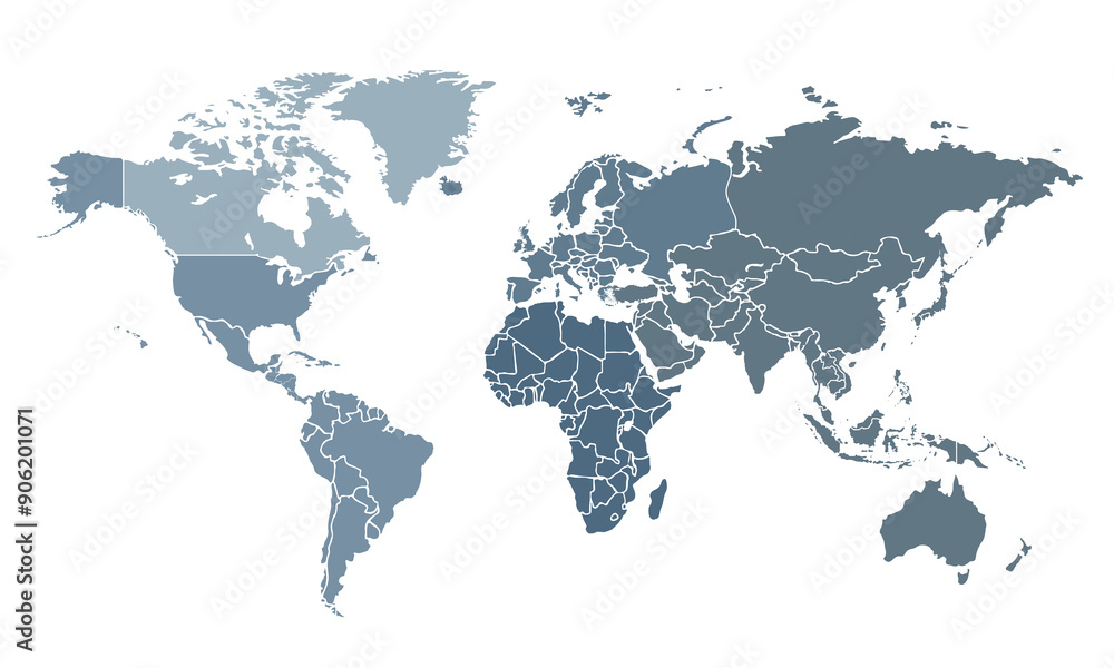 World map isolated modern colorful style. for website layouts ...