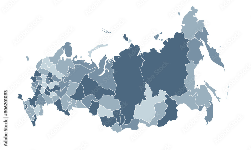 Russia map isolated modern colorful style.for website layouts ...
