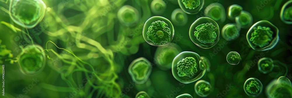 Chlorella Genus of Single Celled Green Algae in the Division ...