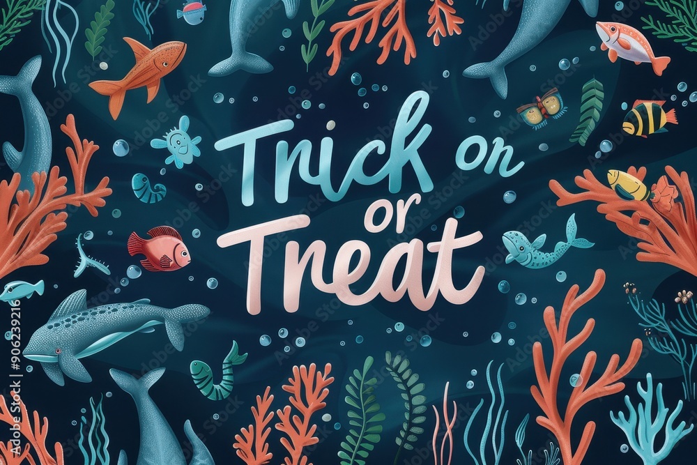 Underwater Halloween Collage: Images of underwater creatures ...