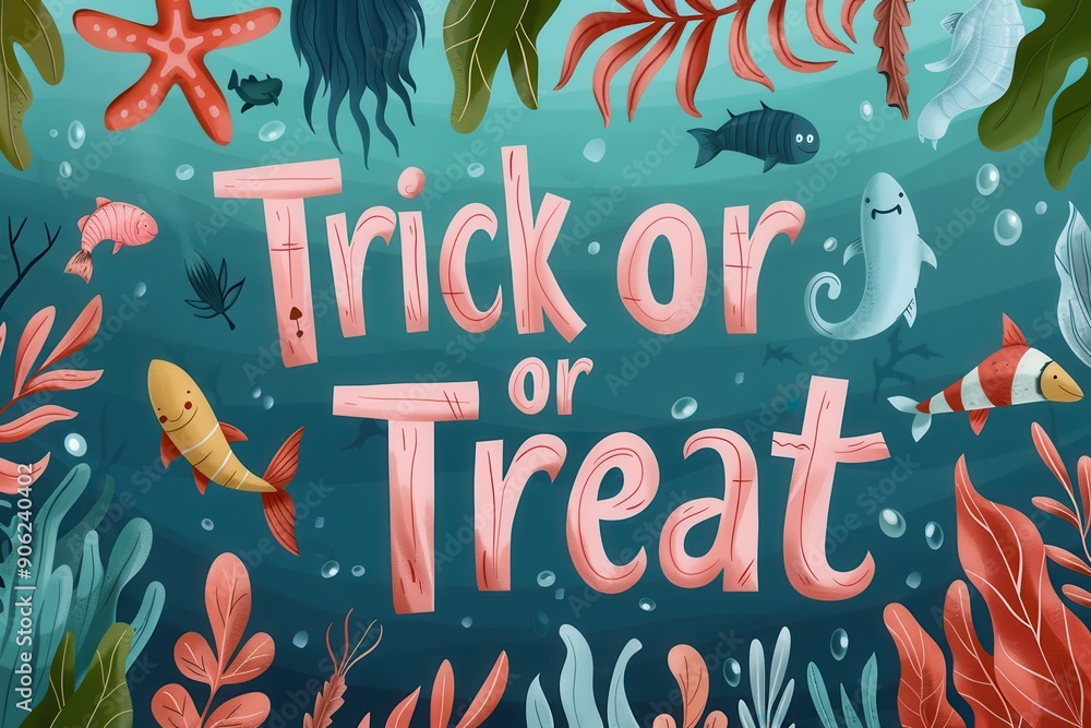 Underwater Halloween Collage: Images of underwater creatures ...