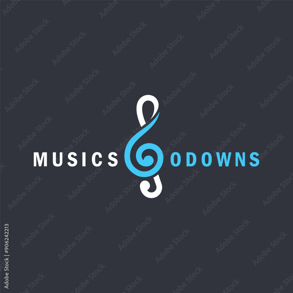 letter g treble clef note music logo design concept Stock Vector ...