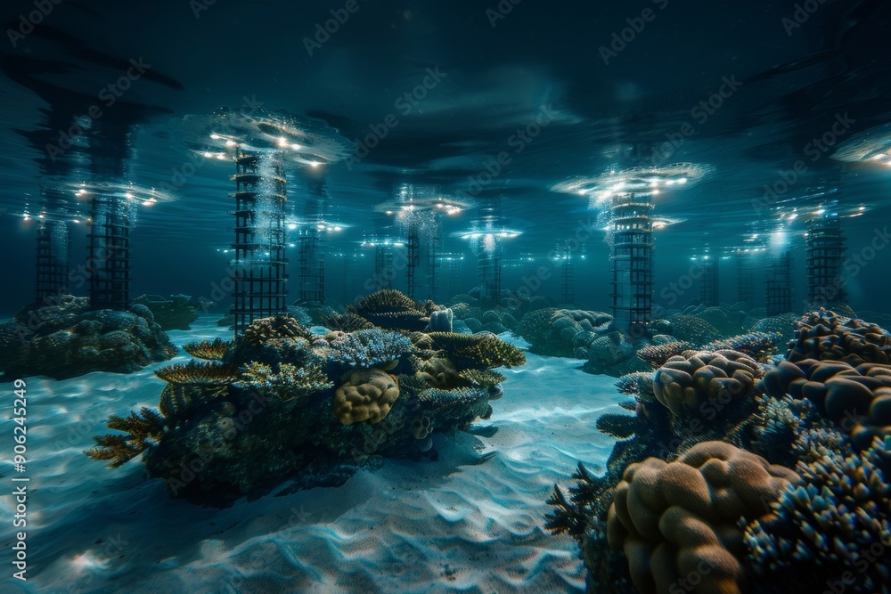 Underwater colonies thriving naturally are diverse marine ecosystems ...