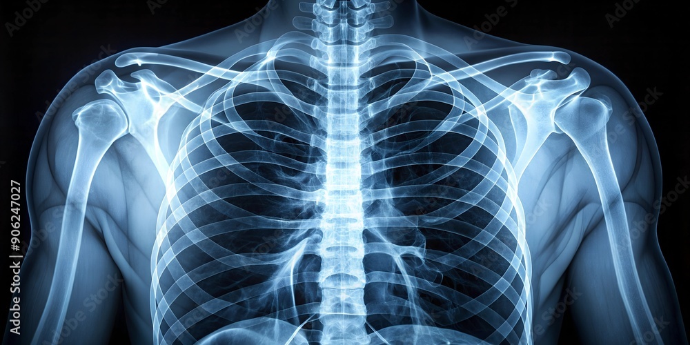 X Ray Film Examination of a chest x ray AI-Created Content Stock Photo ...