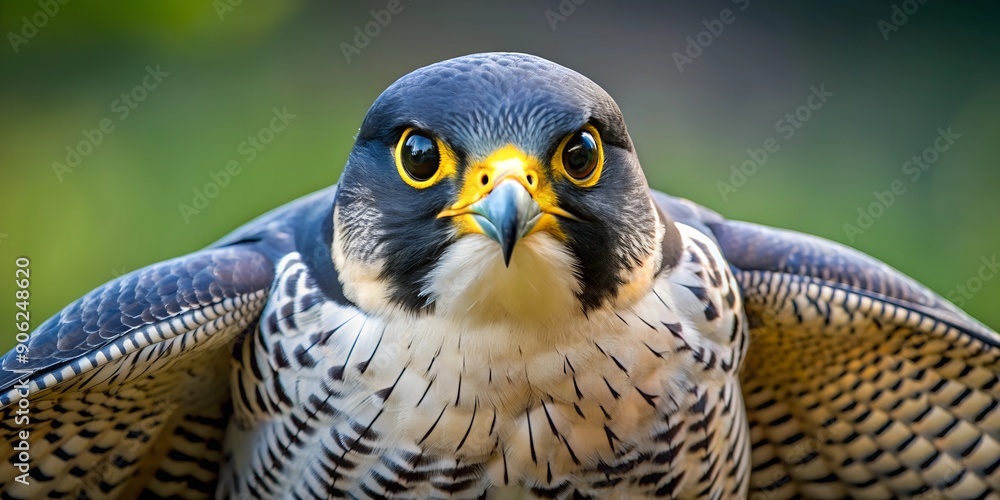 Dynamic peregrine falcon emblem with its streamlined form and intense ...