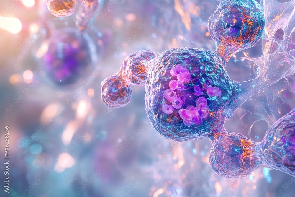 Visualization of hormonal molecules binding to cell receptors ...