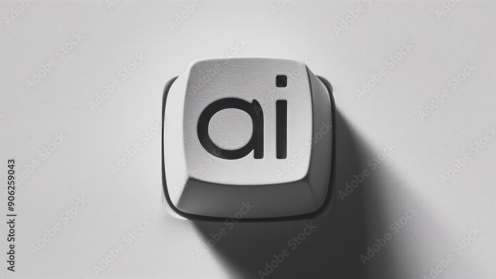AI I Artificial Intelligence concept: Close up computer key with AI word and symbol ...
