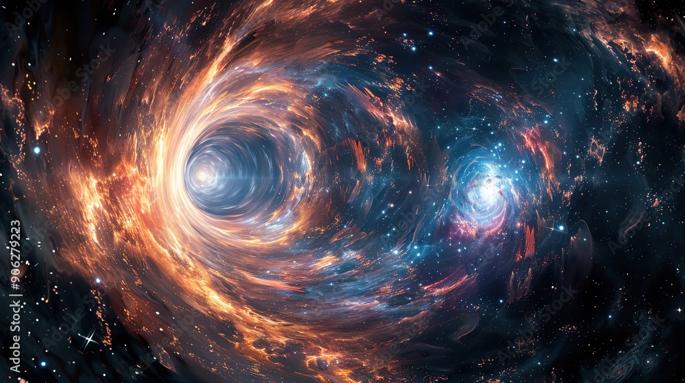 Surreal stock image of a space vortex, gateway to another dimension ...