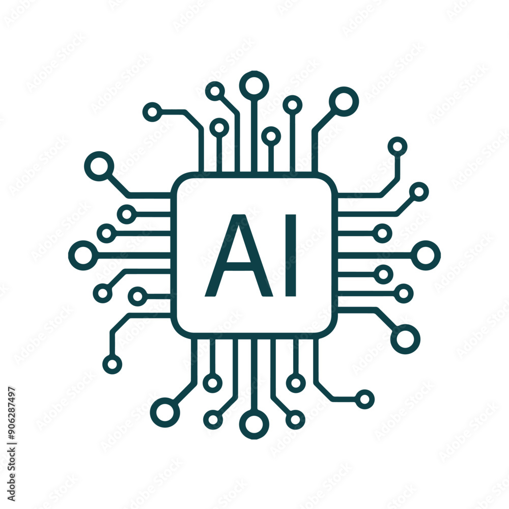 Artificial Intelligence Ai Chip Logo Icon Vector Logo Icon Sign For ...