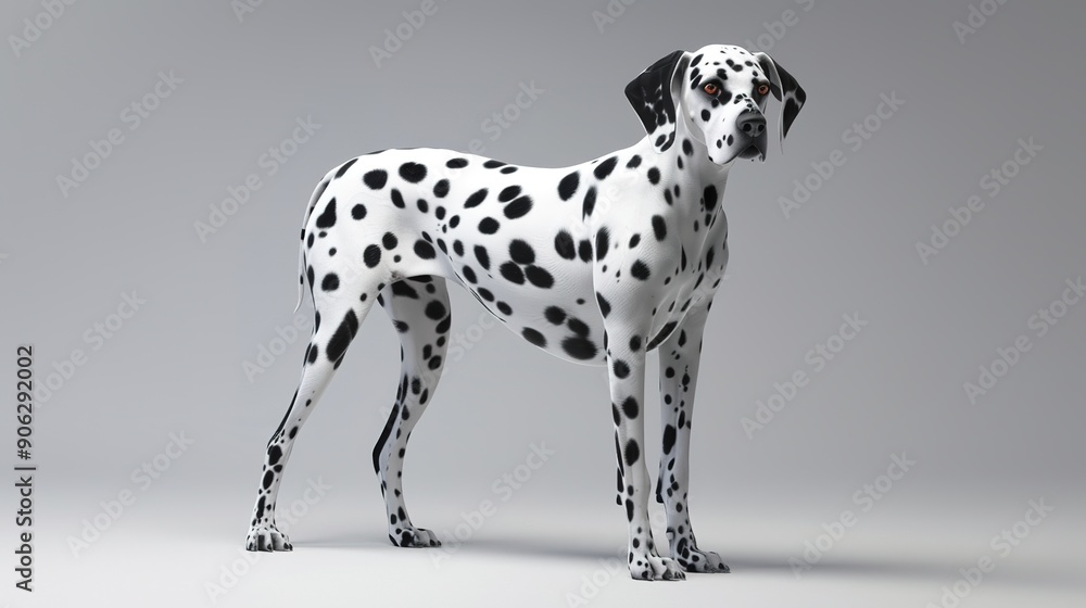 Lifelike Focused Full-Body Portrait of a Standing Dalmatian - A Tribute ...