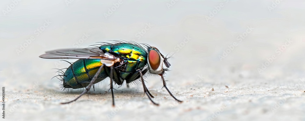 Artistic conceptualization of a blow fly in a sterile environment ...