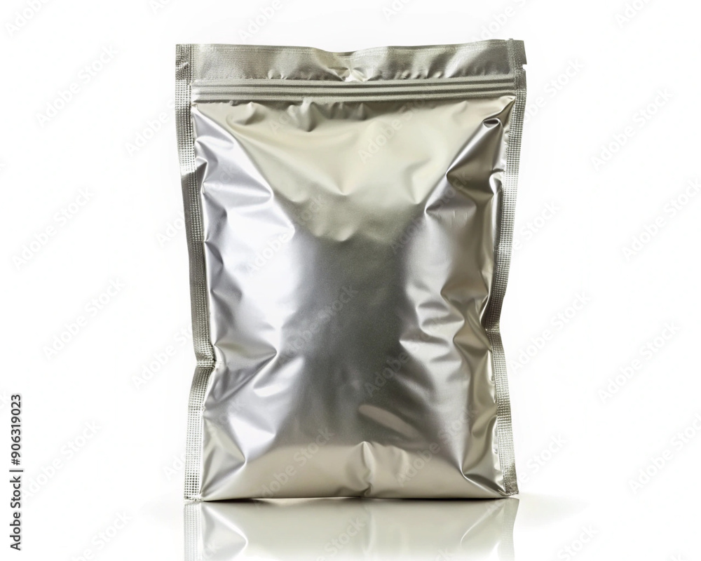 Blank chips bag mockup, food snack bag isolated on white background ...