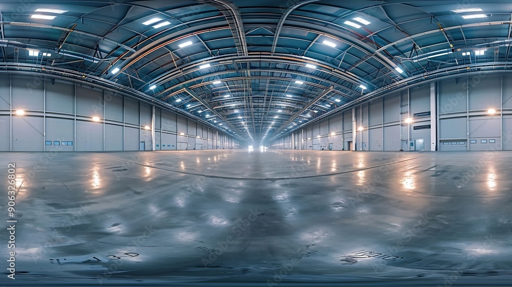 full seamless spherical hdri panorama 360 degrees in interior of large ...