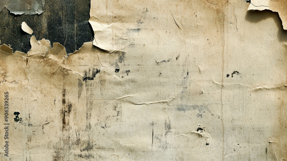 A worn-out paper texture with visible signs of aging, such as faded ...