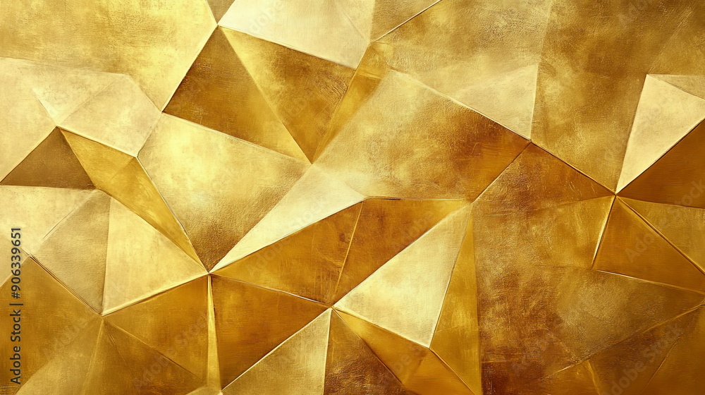 A gold background with geometric patterns. The bold, modern design in ...