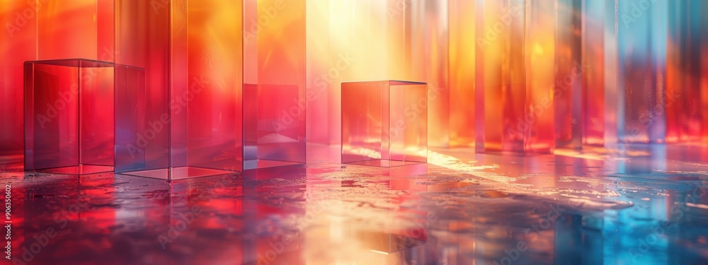 Introduce gradients within some of the color blocks for added depth and ...