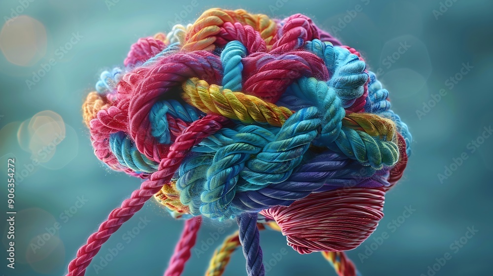 Mental Health Spectrum as a Tangled brain of diverse ropes twisted into ...