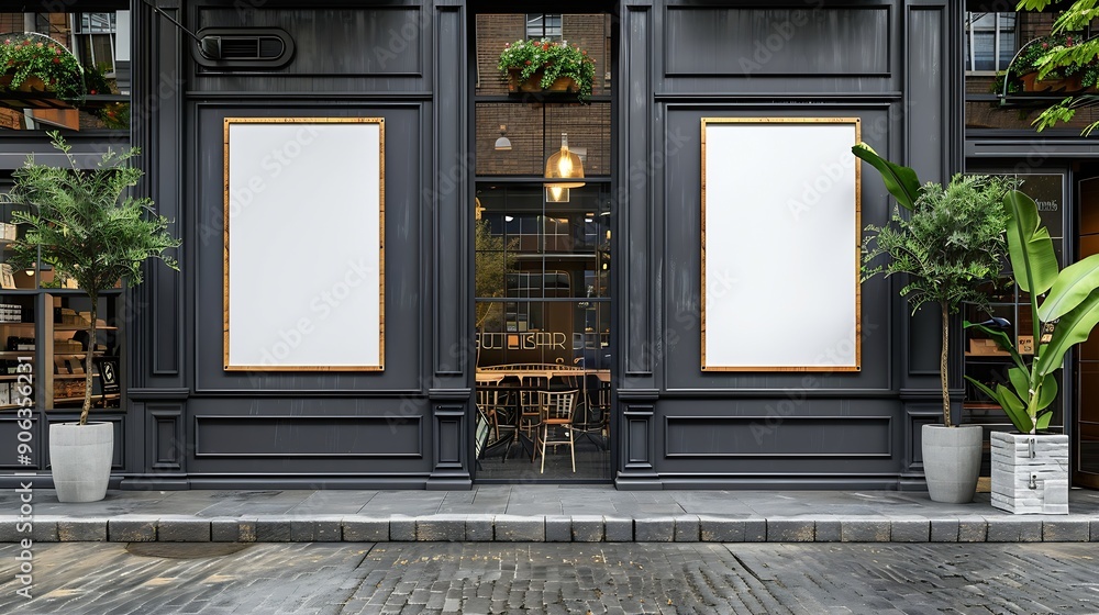 Blank store sign design mockup isolated Clear shop signage template ...