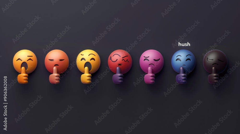 Emoji arms making a "hush" gesture, symbolizing quiet or secrecy, with ...