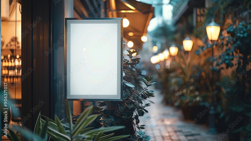 Blank store sign design mockup isolated Clear shop signage template ...