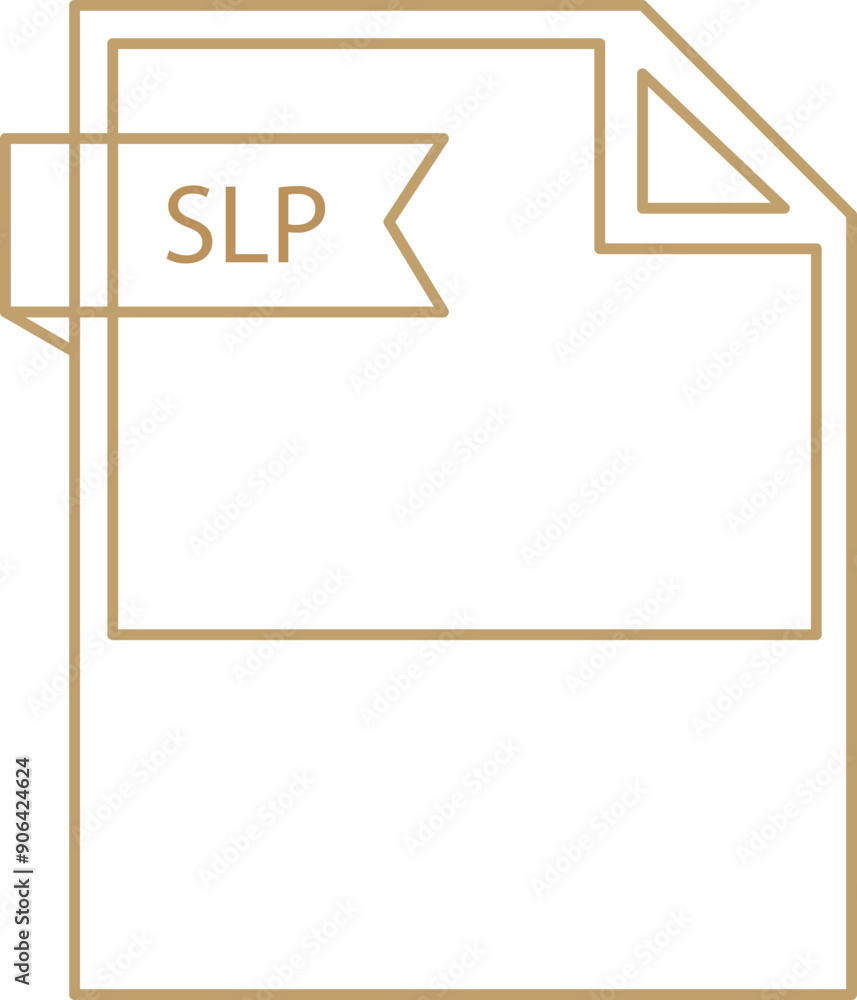 SLP File format icon black outline and light color text Stock Vector ...