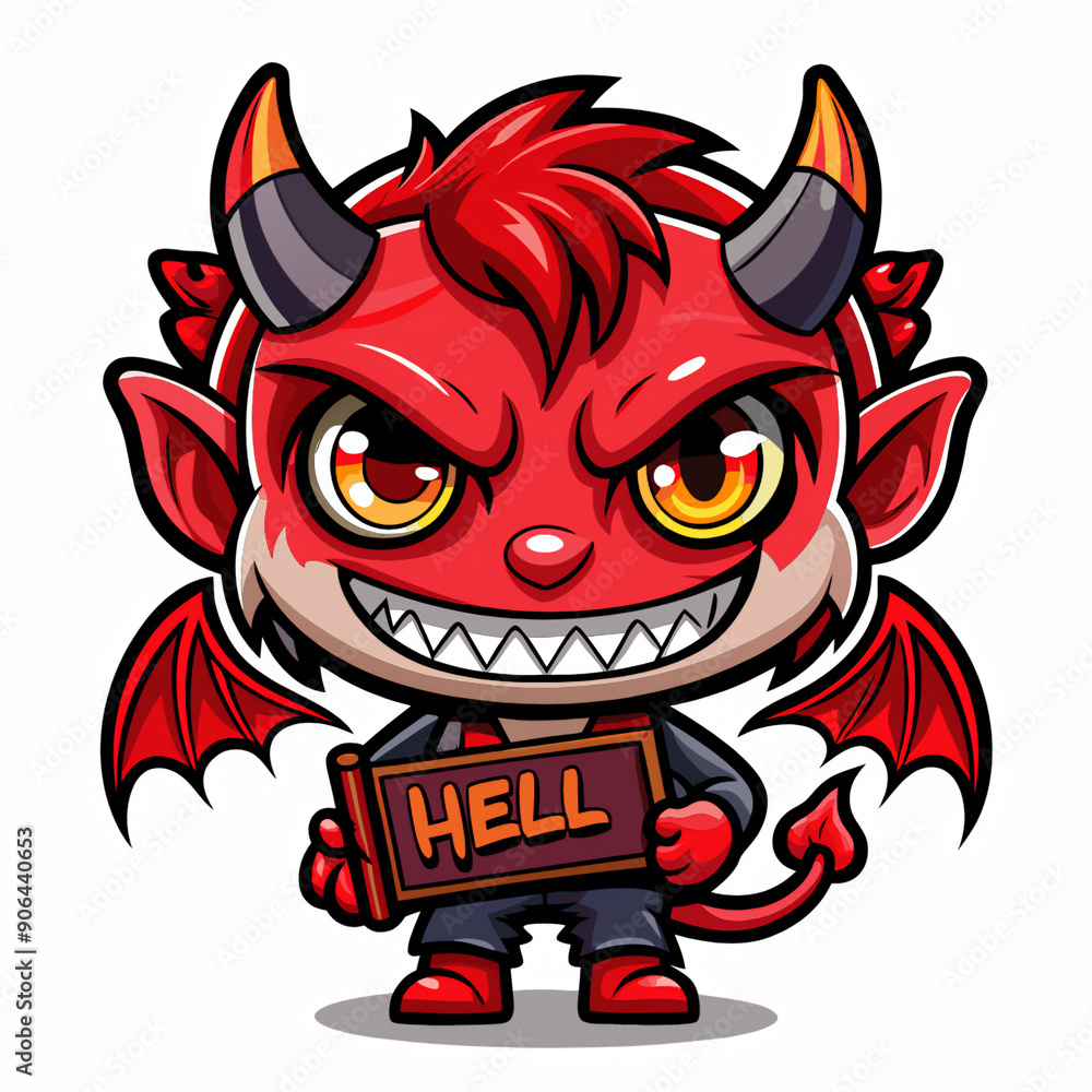 red devil cartoon, cartoon, fire, demon, vector, halloween ...