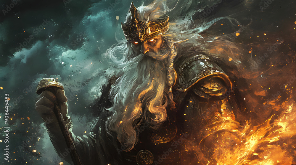 Baldr god of light and peace. Ancient old Nordic and Germanic deity ...