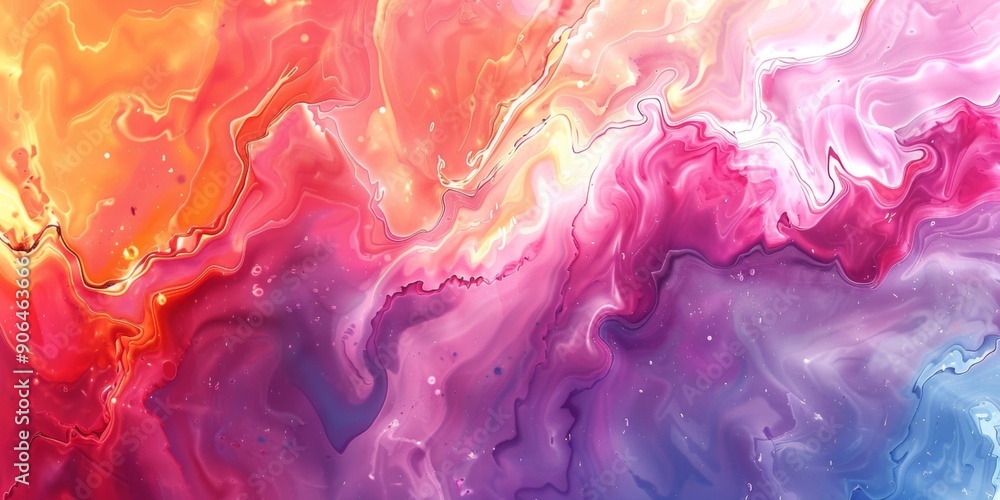 Vibrant Color Splash Art with Abstract Textures, Modern Paint Patterns ...