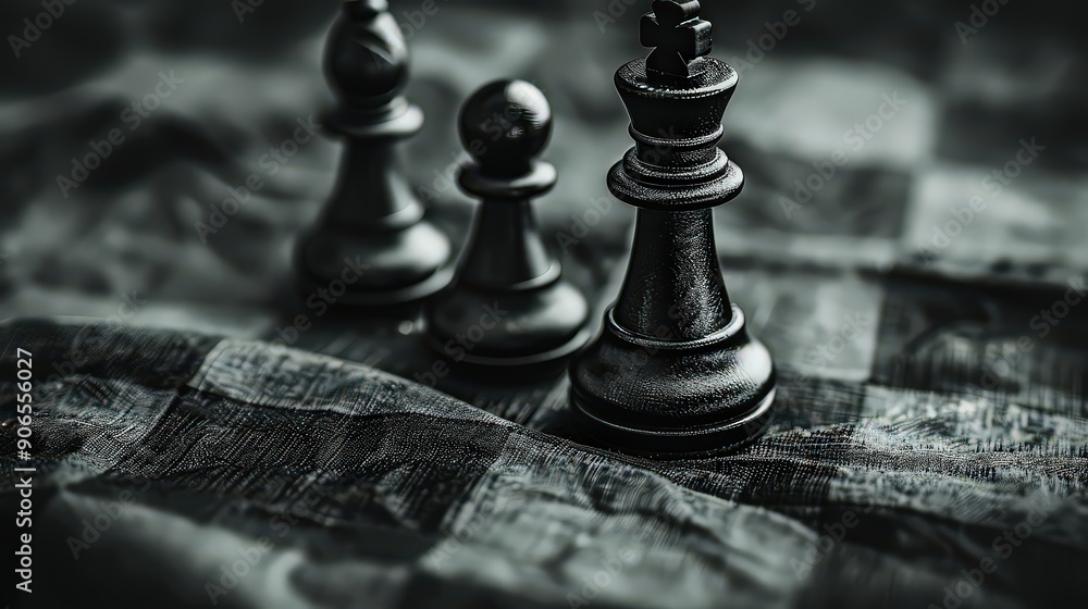 flag with a chess knight piece integrated into its pattern, blending ...