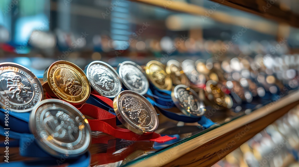 Medals from different French competitions and achievements showcased in ...