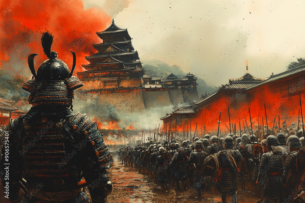 In a dramatic display of courage and strategy, a samurai general leads ...