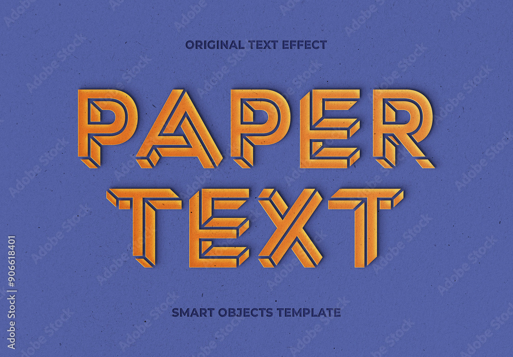 Cut Out Paper Text Effect Mockup Stock Template | Adobe Stock
