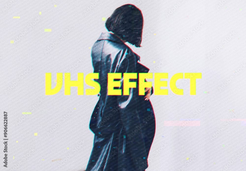 VHS Photo Effect Mockup Stock Template | Adobe Stock