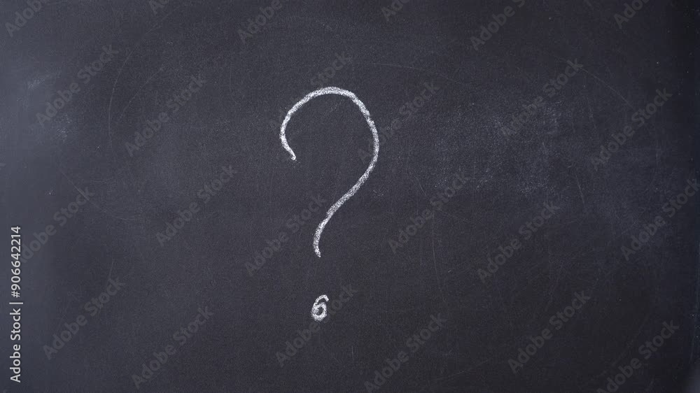 Have question symbol. Blackboard writing hand drawn question mark icon ...