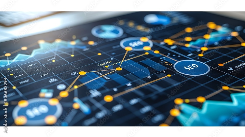 Abstract design with visual appeal, highlighting the key components of ...