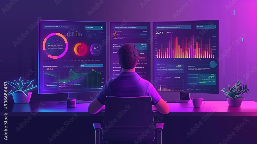 User engagement metrics illustrated in an abstract design, highlighting the significance of ...