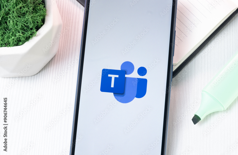 New York, USA - 1 August 2024: Microsoft Teams Logo on Phone Screen ...