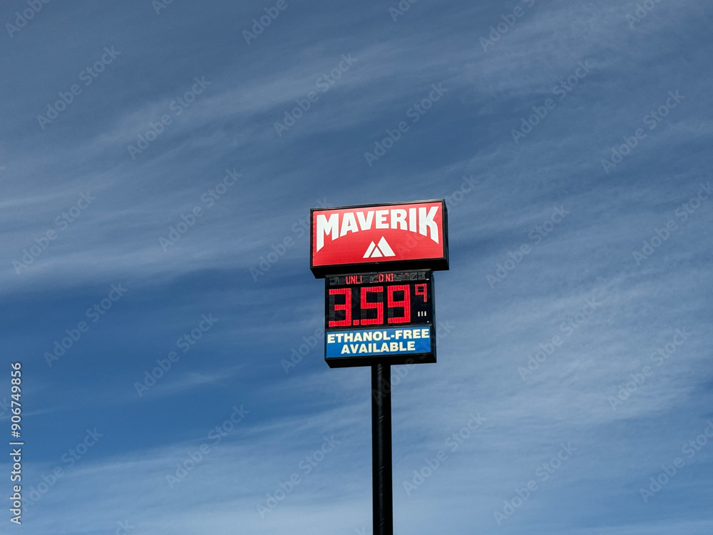 Utah,USA-June 15th 2024: Maverik brand logo sign at gas station Stock ...