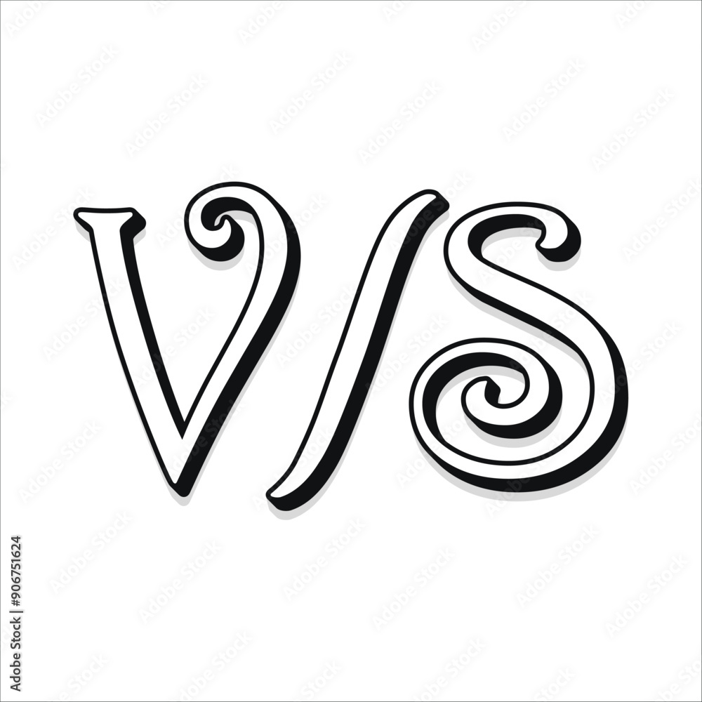 Versus logo. VS letters for sports, fight, competition, battle, match ...