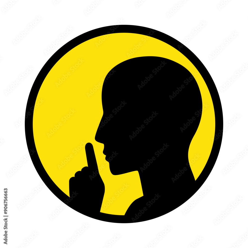 Quiet zone sign. Clipart image isolated on white background Stock ...