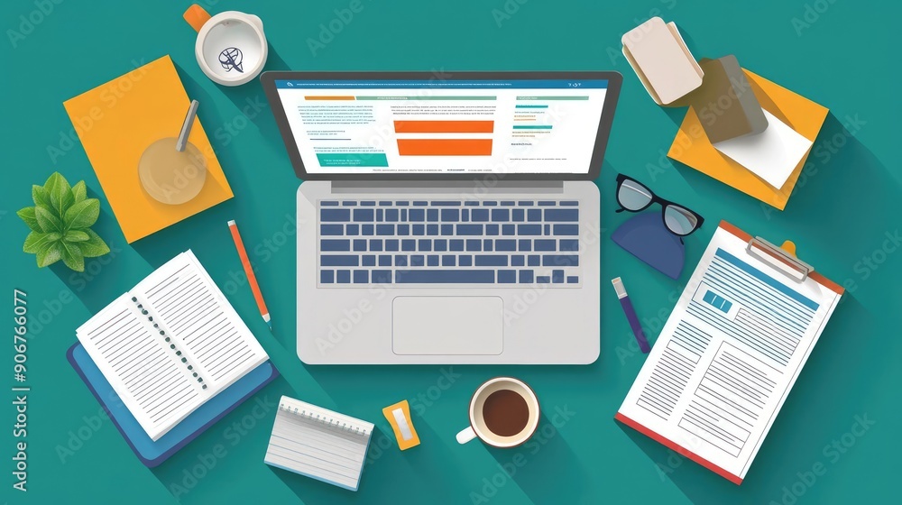 Word flat design top view language learning theme animation Split ...