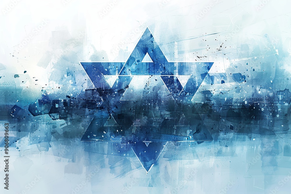 tration of the Israel flag showcases depth and realism, featuring a ...