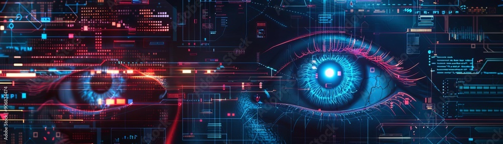 Conceptual image of an AI system providing continuous monitoring alerts ...