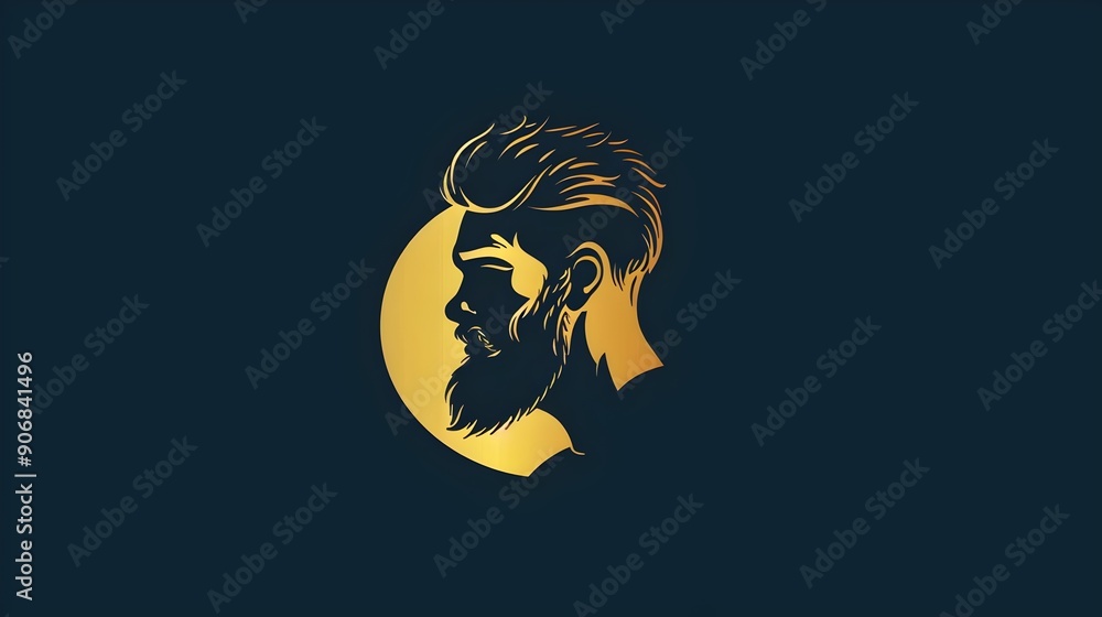 Logo for man hair beauty studio. Beard man haircut logo design ...