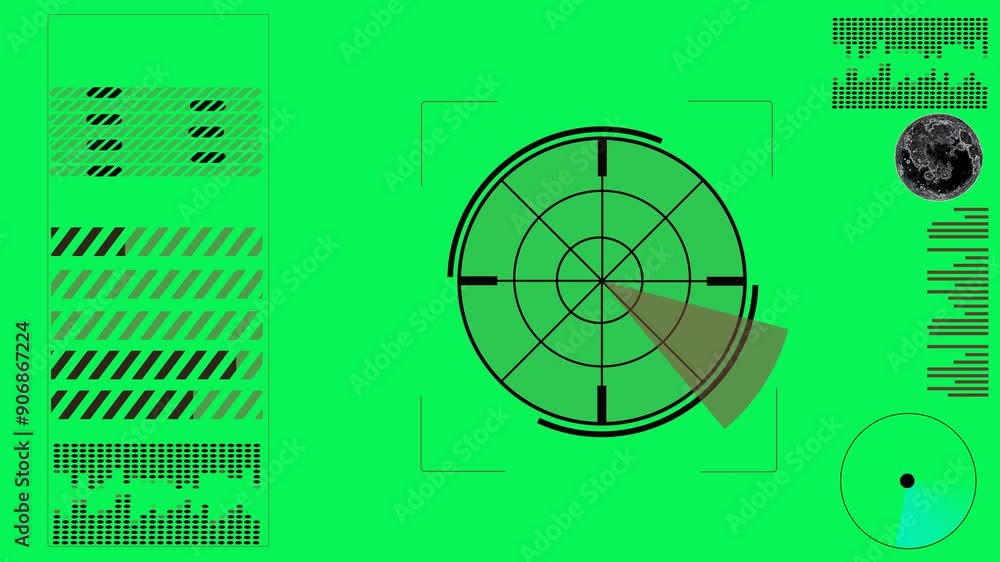 technology radar scanning Hud animation ,interface sonar radar screen ...